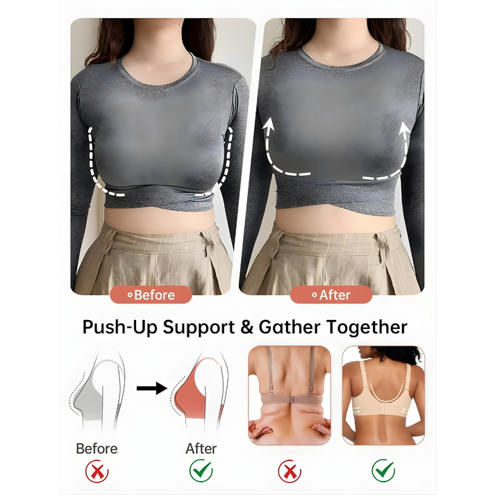 Second Skin Lift Bra – Wireless Invisible Comfort with Natural Push-Up ...